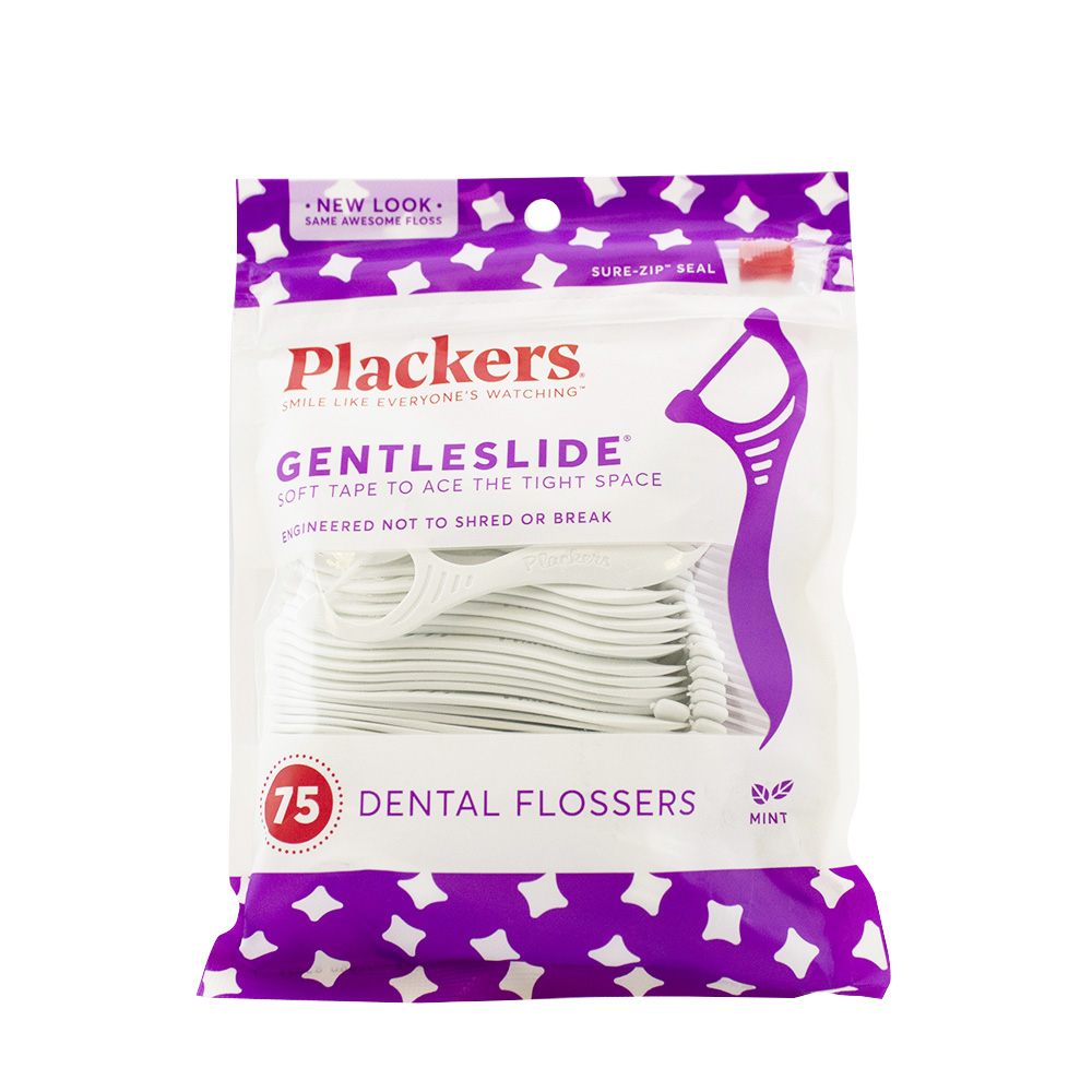 Plackers Flossers Gentleslide 75 Count Case Of 72