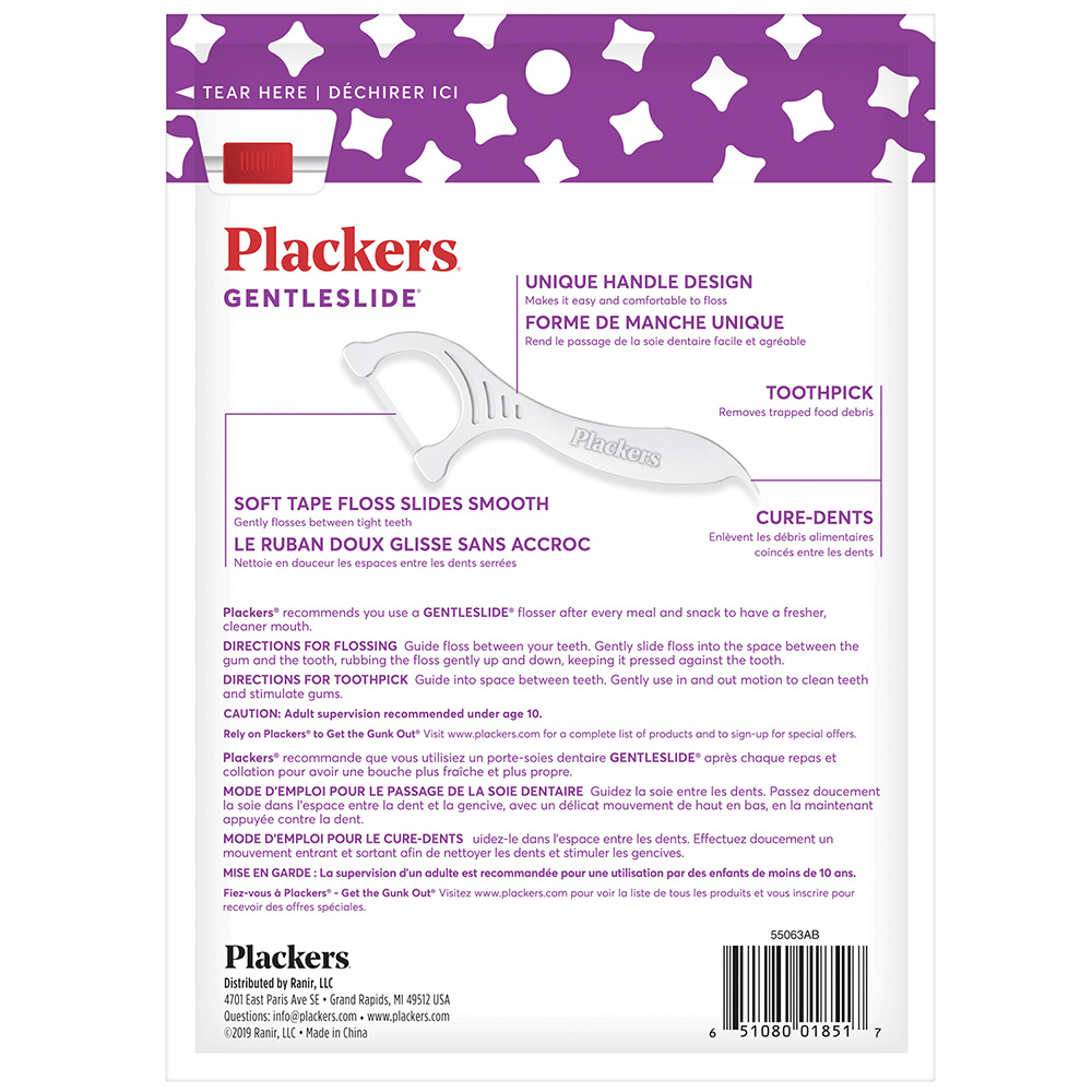 Plackers Flossers Gentleslide 90 Count Case Of 72-66451/SA375JR-AM-18