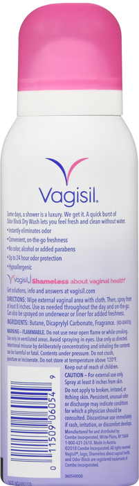 Vagisil Dry Wash Odor Block Spray 2.6OZ By Combe