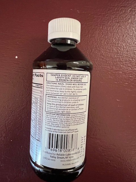 Multi-Vite Liquid by Reliable Pharma USA Generic for Centrum Liquid 8 oz