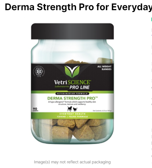 Derma Strength Pro for Everyday Health, Canine and Feline Formula, 90 ...
