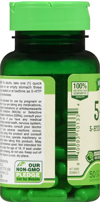 5 HTP 100 mg Cap 50Ct Capsule 100 mg 50 By Natures Truth