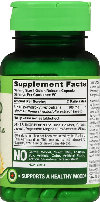 5 HTP 100 mg Cap 50Ct Natures Truth Capsule 100 mg 50 By