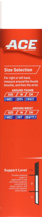 ACE Thumb StabilizerDeluxe Adjustable By ACE 3M USA