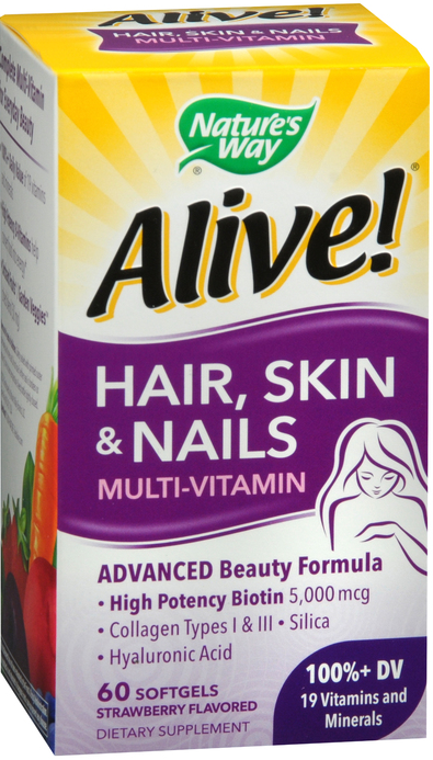 Alive Multi Vitamins Hair, Skin And Nails Softgels 60 By Schwabe North ...