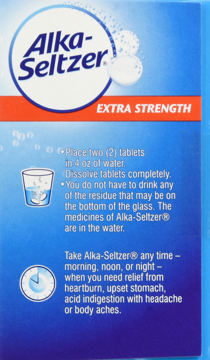 Pack of 12-Alka-Seltzer Extra Strength Tablet 24 By Bayer Corp/Consumer ...