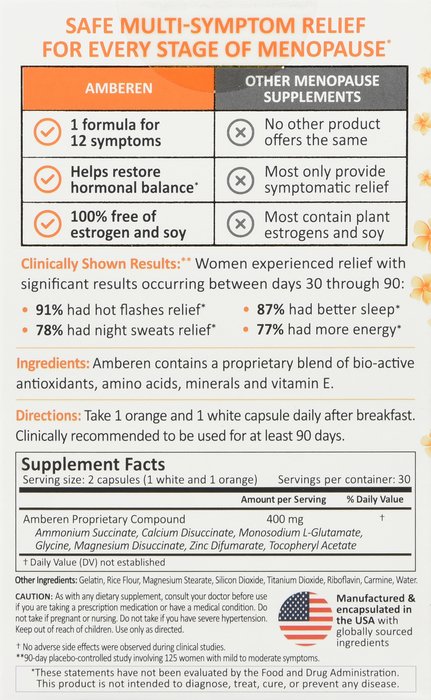 Amberen-M Sym Menopause Relief Capsule 60 By Biogix USA