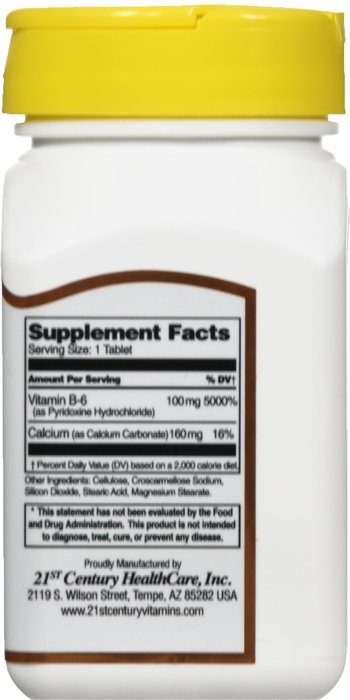 21st Century B- 6 100 mg Tablets 110 EA