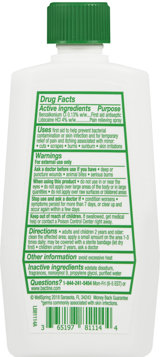 Pack of 12-Bactine Max Pain Relief Cleansing Liquid 4 oz By Emerson ...