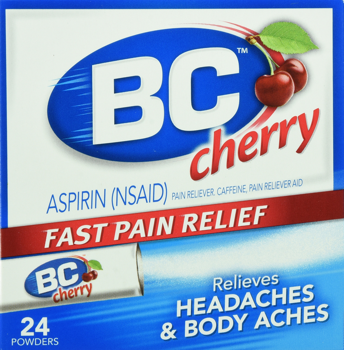 Case of 36-BC Fast Pain Relief Powder Packs Cherry 24 EA By Medtech USA