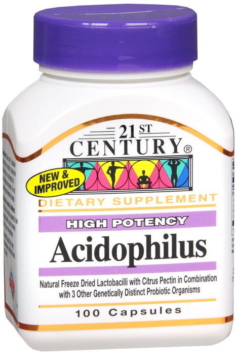 Case of 24-Acidophilus Capsule 100 By 21st Century USA