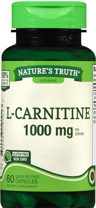 Case of 24-L-Carnitine 500 mg Cap Nat Truth Capsule 500 mg N/T 60 By ...