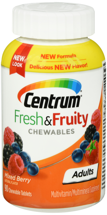 Centrum Fresh & Fruity Adult Chewable 90 By Glaxo Smith Kline Consumer ...