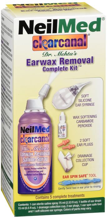 Pack of 12-Clear canal Comp Ear Wax Kit By Neilmed Pharmaceuticals USA