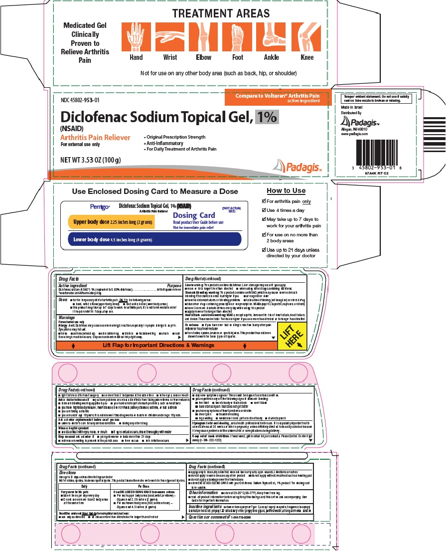 Case of 24-Diclofenac Sodium 1% Gel 100 gm By Perrigo Co USA Gen Voltaren