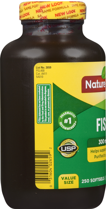 Pack of 12-Fish Oil 1000 mg Softgel Soft Gel 250 By Pharmavite Pharm ...