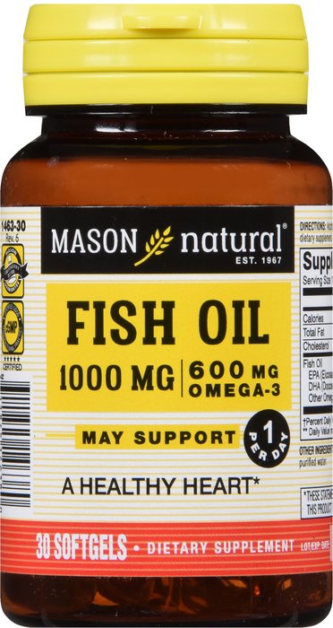 Fish Oil 1000 mg Softgels 1000 mg 30 By Mason Distributors USA