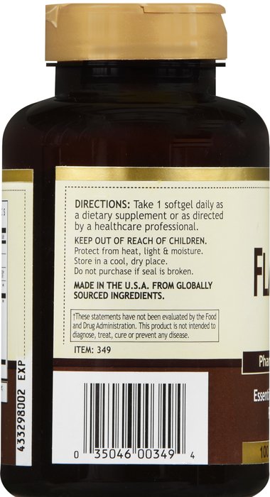 Flax Seed Oil 1000 mg Sgc Soft Gel 1000 mg 100 By Windmill Health ...