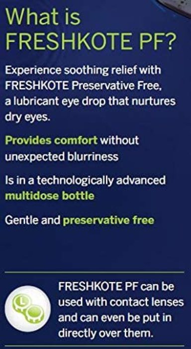 Freshkote PF Lubericating Eye Drops 10 ml By Eyevance Pharmaceuticals USA