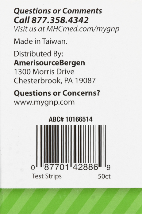 Case of 24-GNP Easy Touch Glucose Test Strips 50 By MHC Medical ...