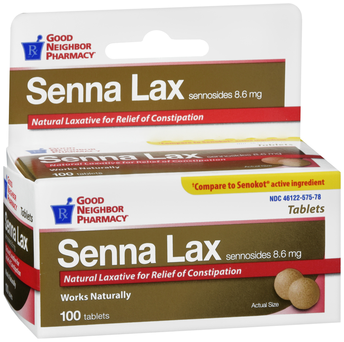 Case of 144--Senna 8.6 mg Tablet 100 By Perrigo Pharma