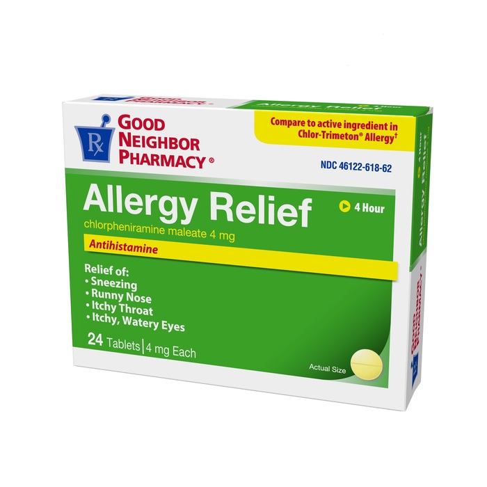 Case of 24-Good Neighbor Pharmacy Allergy Chlorpheniramine 4mg Tablets 24ct