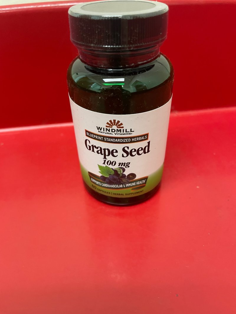 Pack of 12-Grape Seed Extract 100 mg Capsule 100 mg 60 By Windmill ...