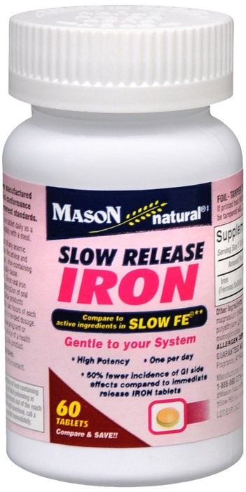 Iron Slow Release 50 mg Tabs Tab 50 mg 60 By Mason Distributors USA