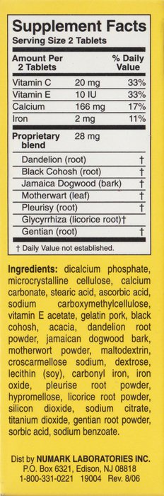 Lydia Pinkhams Herbal Tablet 150 By Emerson Healthcare USA