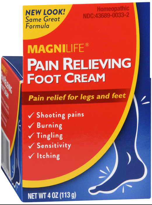 Magnilife Pain Relieving Foot Cream 4 oz By The Magni Group USA