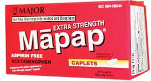 Case of 24-Mapap Acetaminophen 500 mg Caplet 500 mg 24 By Major Gen Tylenol
