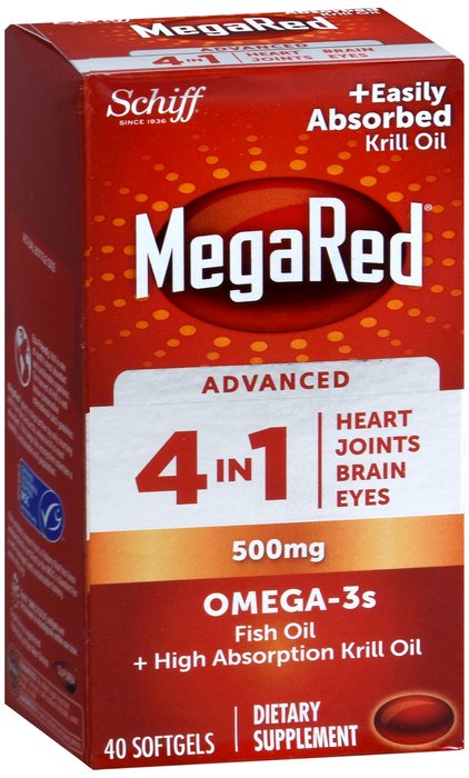 Megared Advanced Omega 500 mg 4 In 1 Sgc Soft Gel 500 mg 40 By RB ...