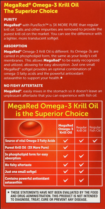 Megared Omega-3 Krill Oil 500 mg Sgc Soft Gel 500 mg 40 By RB Health USA