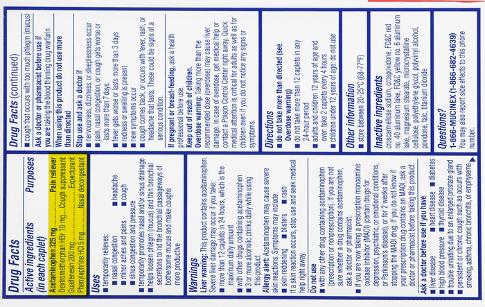 Case Of 24-Mucinex Sinus-Max Pressure Pain & Cough Caplets 20Ct