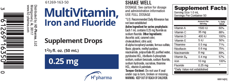Multivitamin Iron&Fluor 0.25 mg Drops 0.25 mg 50 ml By H2-Pharma USA