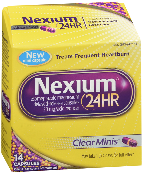 Nexium 24HR OTC 20 mg Mini Capsule 20 mg 14 By Glaxo Smith Kline ...