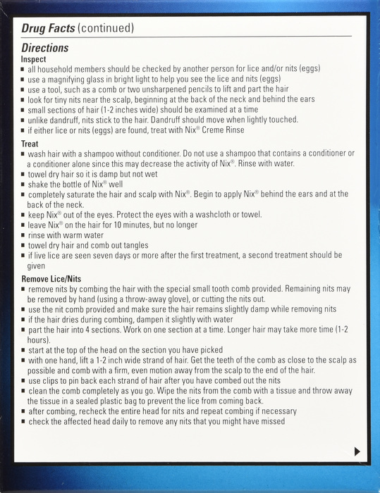 Case of 24-Nix Cream Rinse 1% Liquid 2 oz By Medtech USA