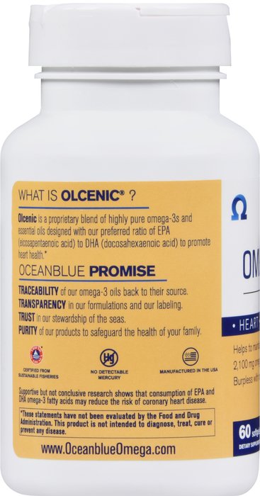 OceanBlue Omega-3 2100 Softgels Natural Orange Flavor 60 EA
