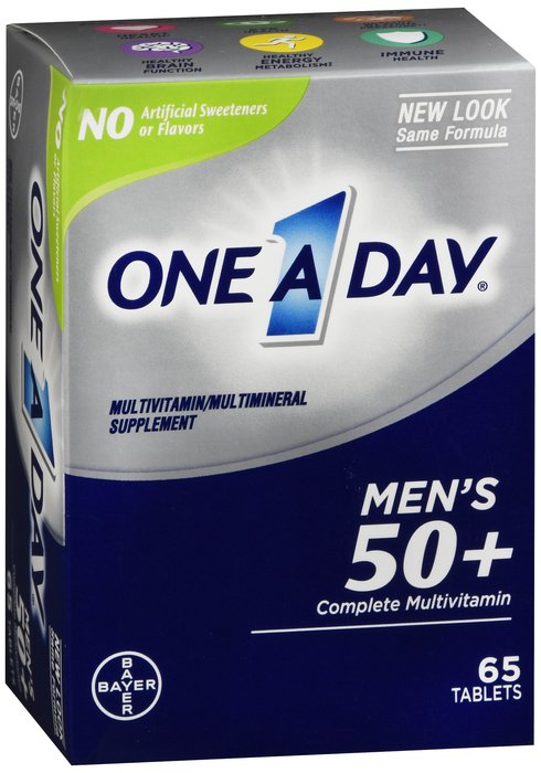 Case of 24-One A Day Men's 50+ Complete Multivitamin Tablets 65ct