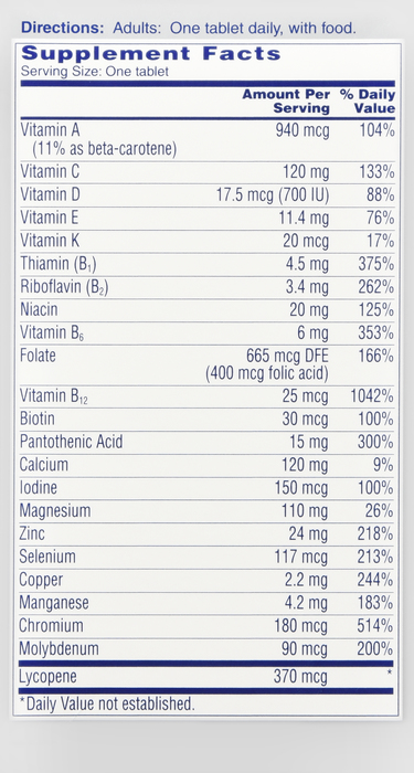 Case of 24-One A Day Men's 50+ Complete Multivitamin Tablets 65ct