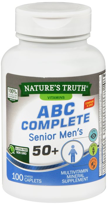 Pack of 12-ABC Complete Multivitamin Senior Men's Caplets 100 ByNatures ...
