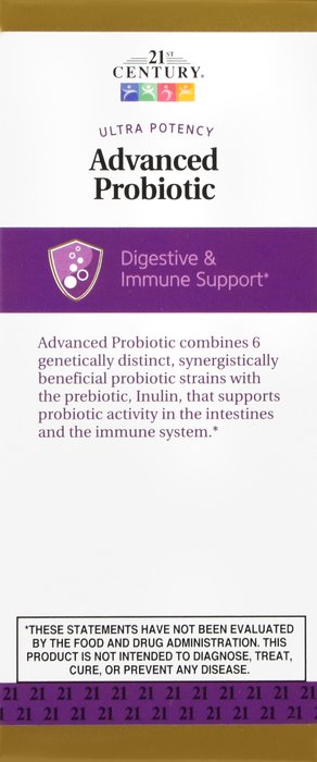 Pack of 12-Advanced Probiotic Caplet 60 By 21st Century USA