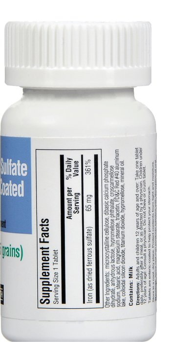 Pack of 12-Ferrous Sulfate 325 mg EC Tab 100 By Upsher-Smith Labs USA