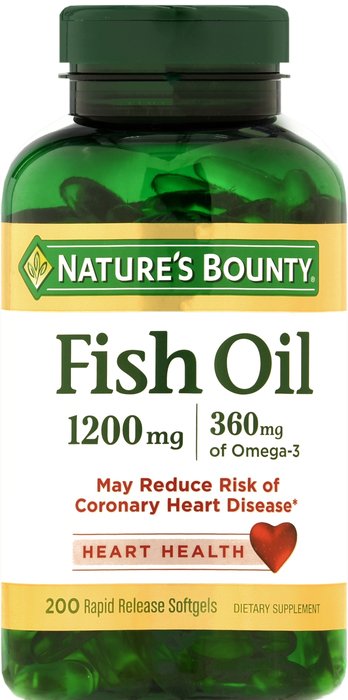 Pack of 12-Fish Oil 1200 mg Sgc Soft Gel 1200 mg 200 By Nature's Bounty USA