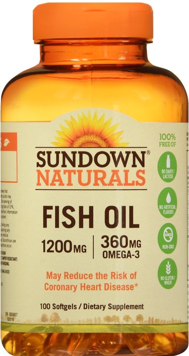 Pack of 12-Fish Oil 1200 mg Softgel Soft Gel 1200 mg 100 By Nature's ...