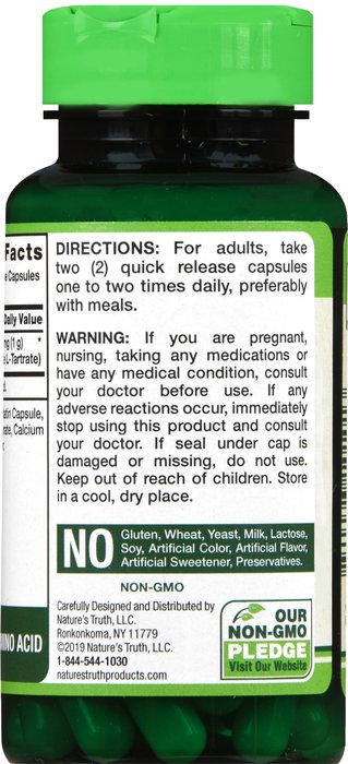 Pack of 12-L-Carnitine 500 mg Cap Nat Truth Capsule 500 mg N/T 60 By ...