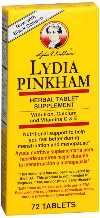 Pack of 12-Lydia Pinkham Herbal Supplement Tablets 72ct