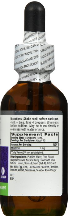 Pack of 12-Melatonin 1 mg Liquid 1 mg 2 oz By Natrol USA