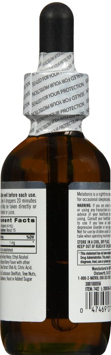 Pack of 12-Melatonin 1 mg Liquid 1 mg 2 oz By Natrol USA