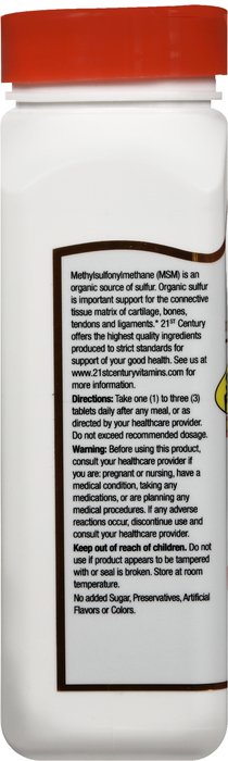 Pack of 12-MSM 1000 mg Tab 21St Century Tab 1000 mg 180 By 21st Century USA